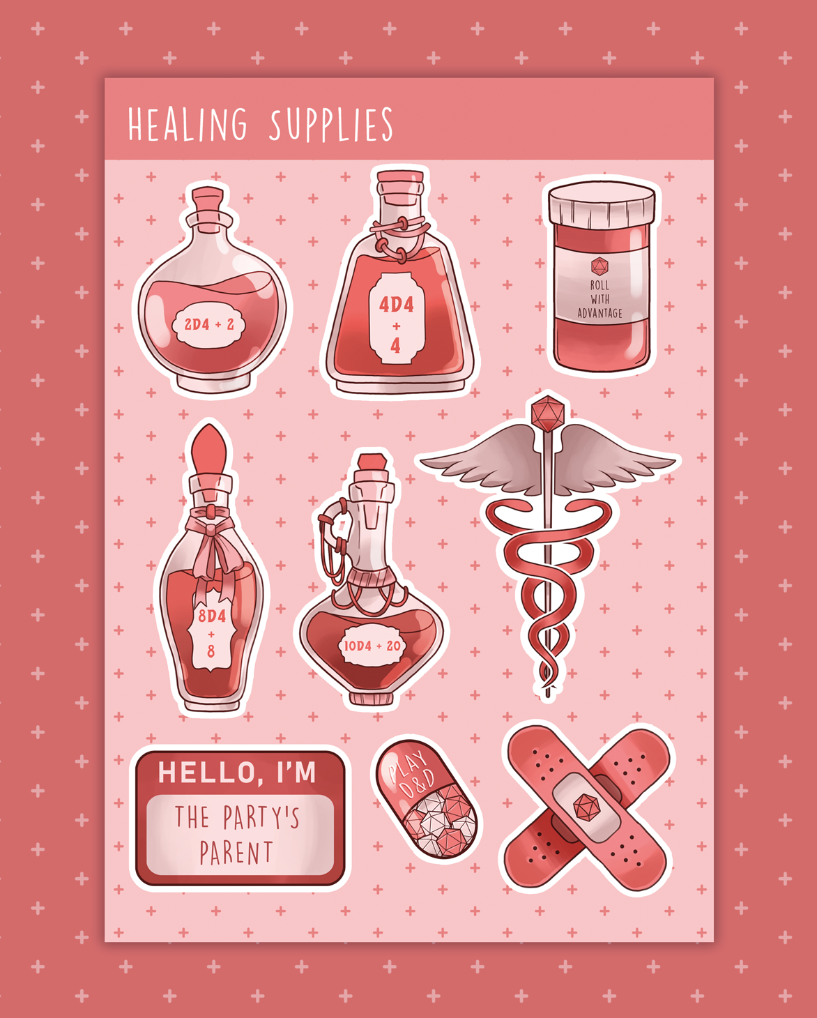 Healing Supplies Stickers – FistfulofCrits